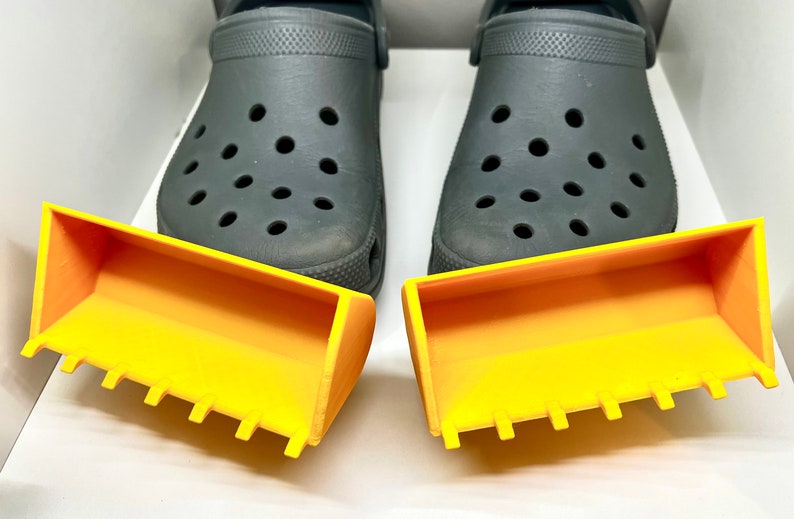 A Pair of Bulldozer Croc Charms - Etsy