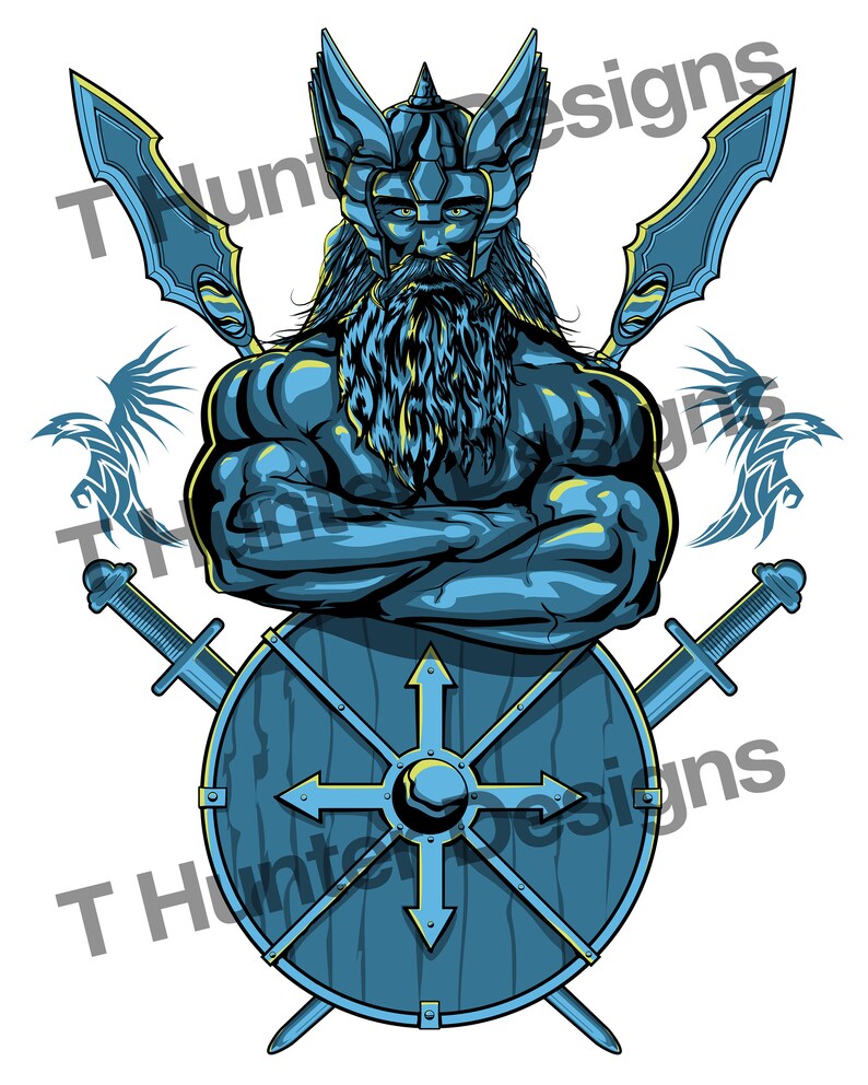 Norse Viking Odin Line Art Fantasy Art Vector Art Office - Etsy