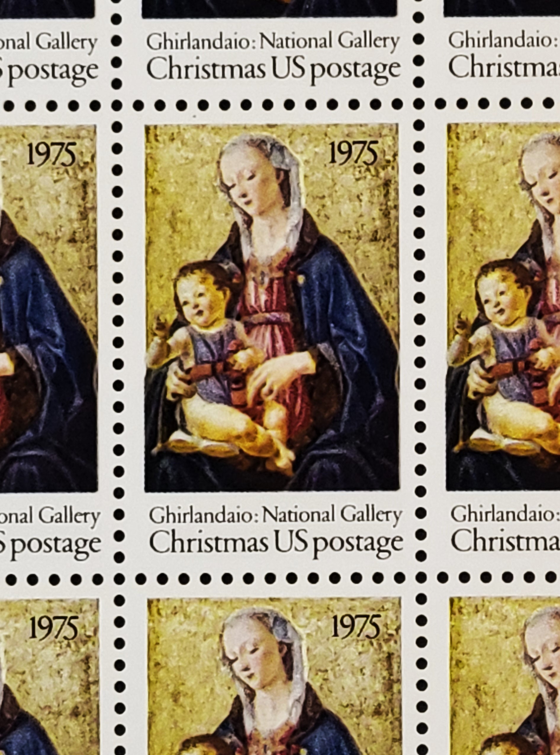 50 Madonna & Child Stamps Ghirlandaio Christmas US Postage - Etsy
