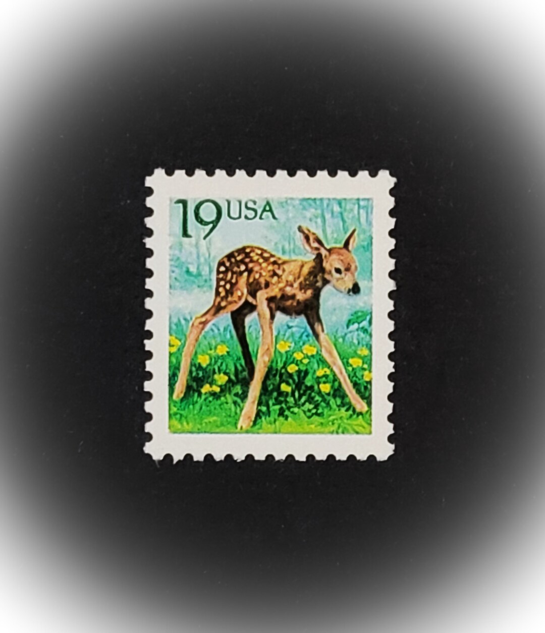 8 Fawn Stamps, White-tailed Deer, Flora and Fauna Series, US Postage ...
