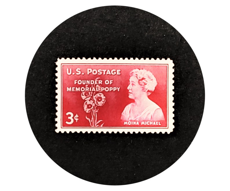 4 Memorial Poppy Stamp Founder Moina Michael Memorial Day - Etsy