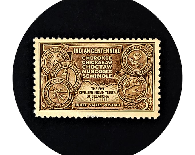 14 Indian Centennial Stamps, Native Americans, Oklahoma Tribes, US ...