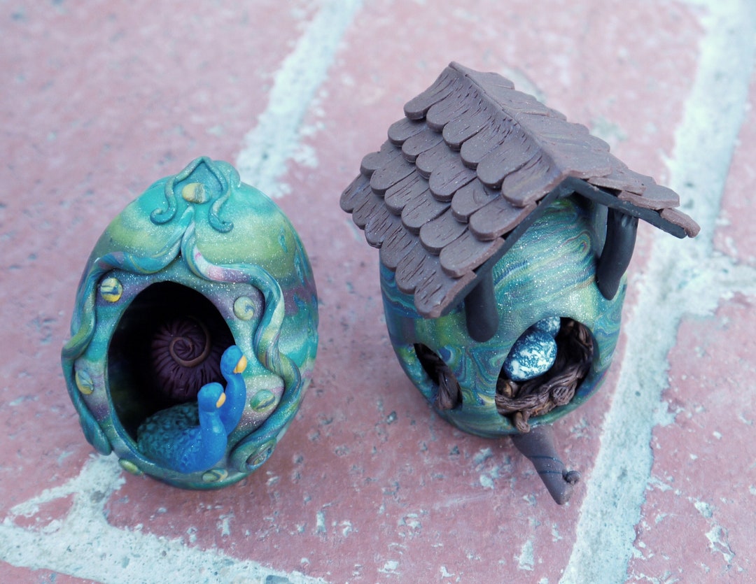 Polymer Clay Egg Diorama Knick Knacks - Etsy
