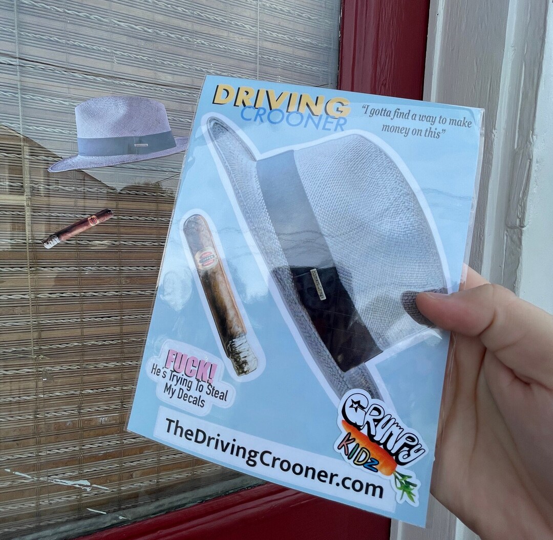 The Driving Crooner Kit Bumper Sticker Sheet, Driving Crooner Window ...