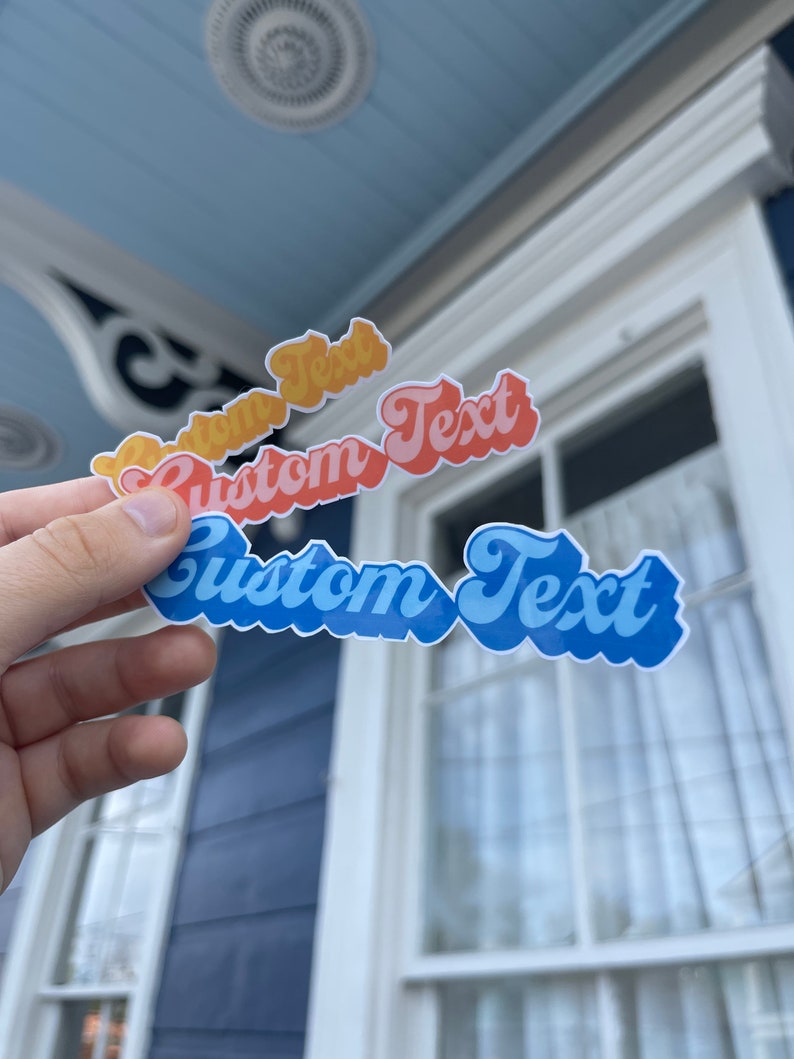 Custom Name Stickers, Custom Text Sticker, Personalized, Colorful, and ...