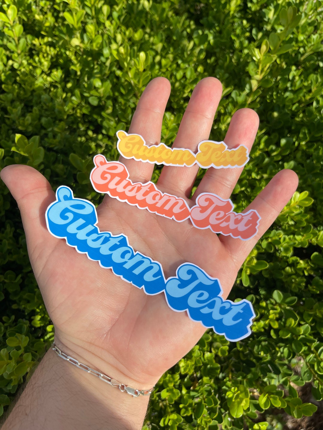 Custom Name Stickers, Custom Text Sticker, Personalized, Colorful, and ...