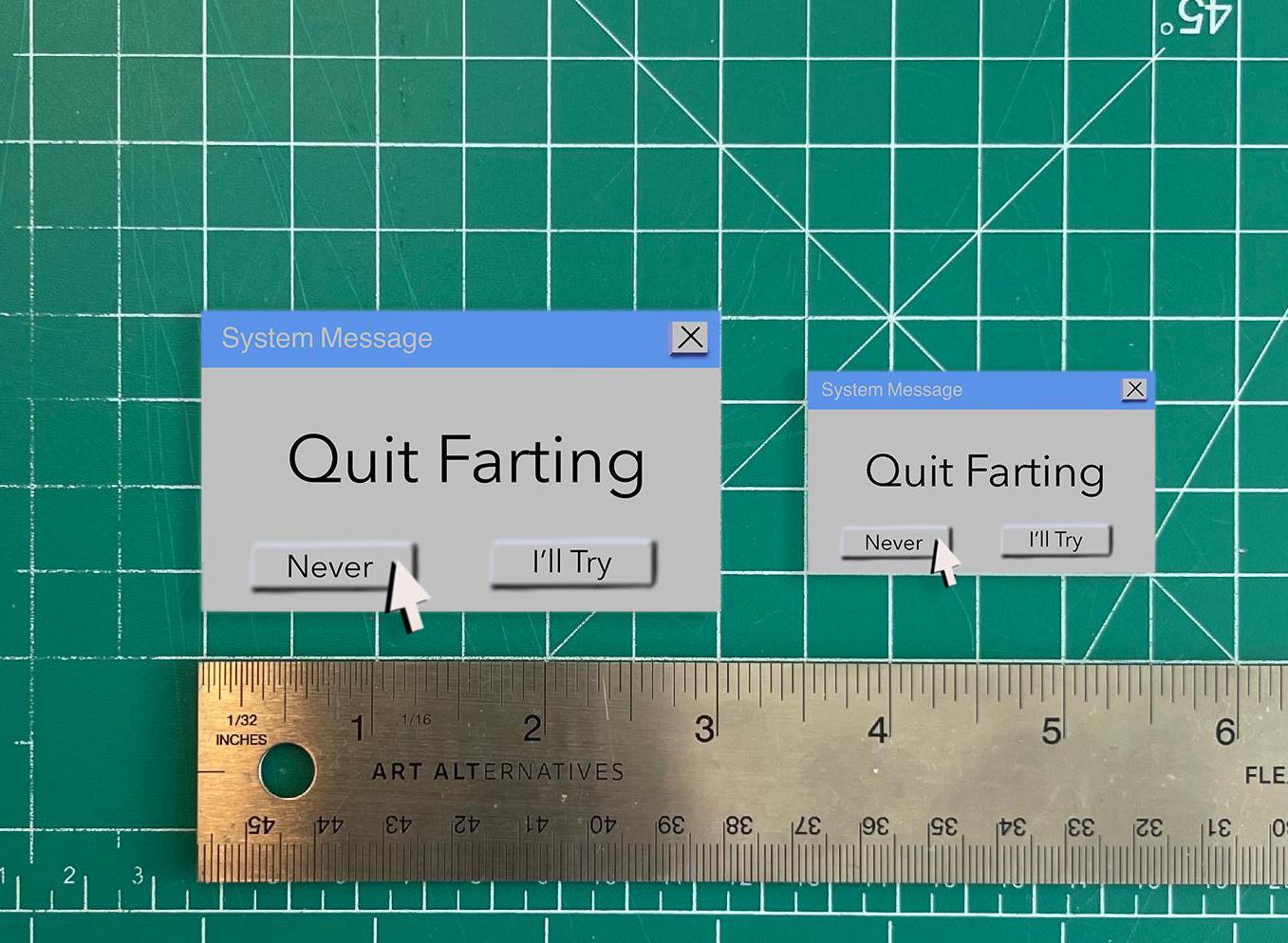 Y2K 'quit Farting' Meme Sticker Funny Potty Humor Decal Waterproof ...