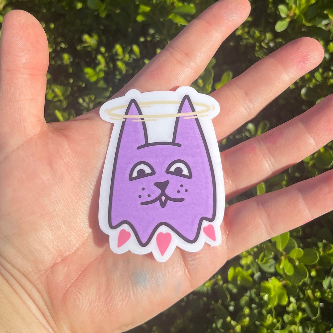 Angel Cat Sticker, Heaven Kitty Sticker, Kitty Sticker, Waterproof ...