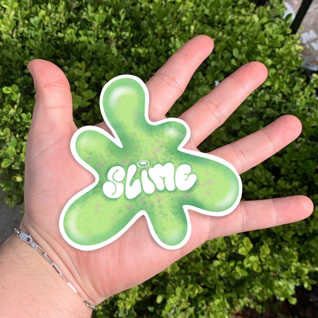 Y2K Green Slime Cartoon Sticker in Graffiti Style Retro 90s Decal ...