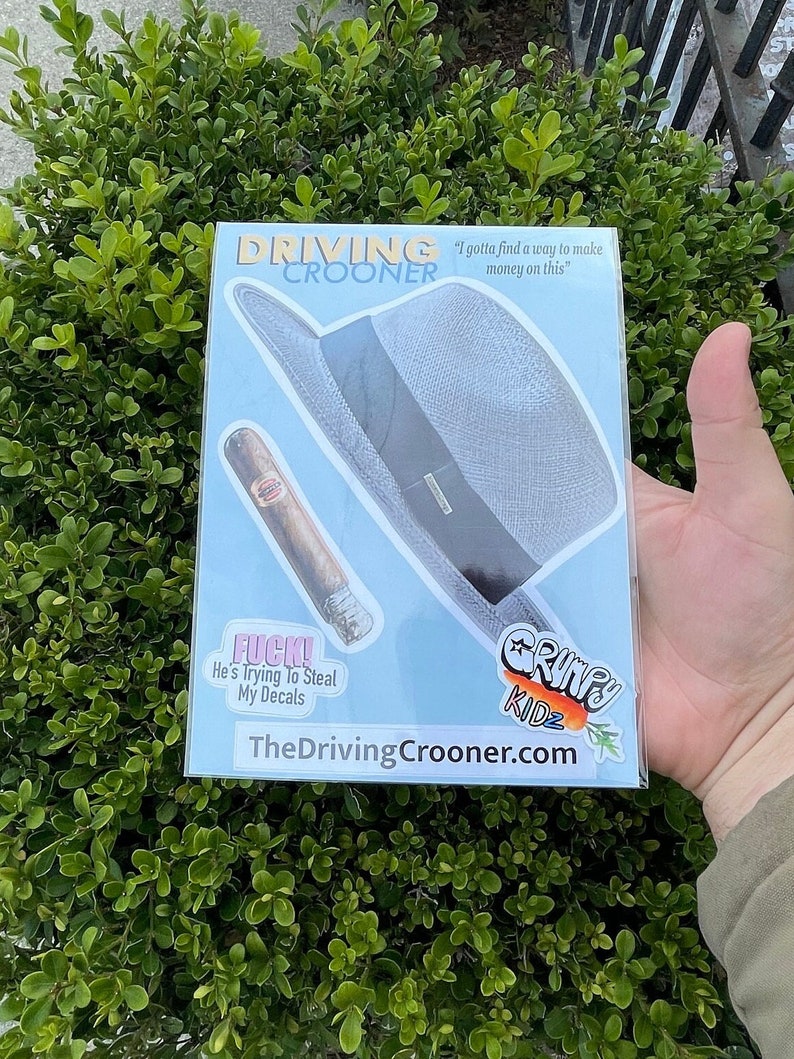 The Driving Crooner Kit Bumper Sticker Sheet, Driving Crooner Window ...