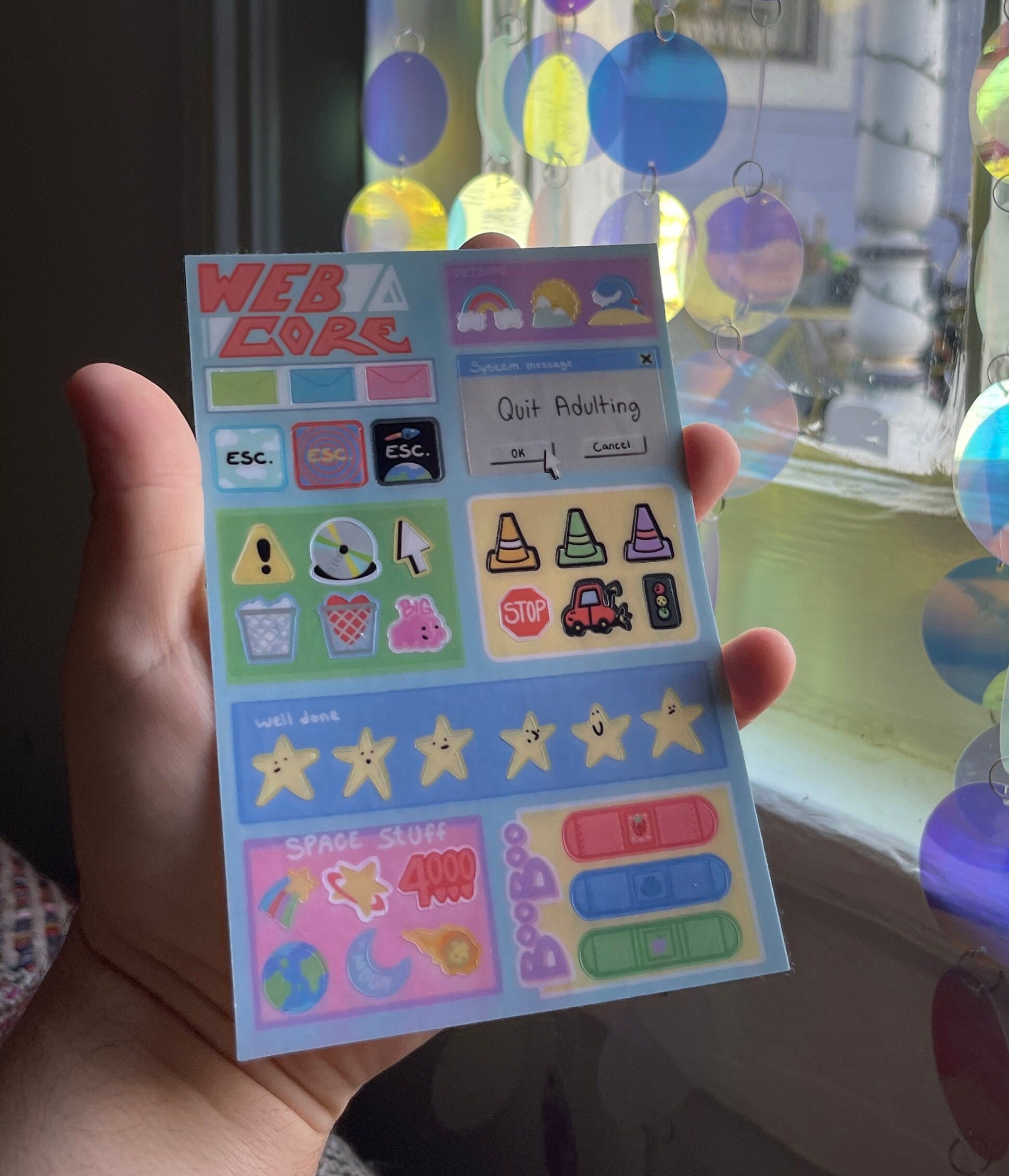 37 Mini Deco Sticker Collection Heart & Webcore Stickers for Journal ...