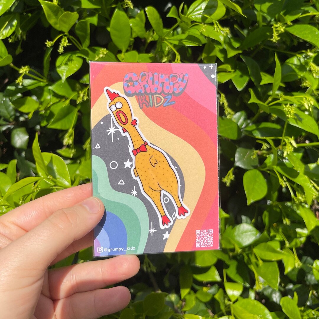 Rubber Chicken Sticker Cute Water Proof Sticker for Journal or Planner ...