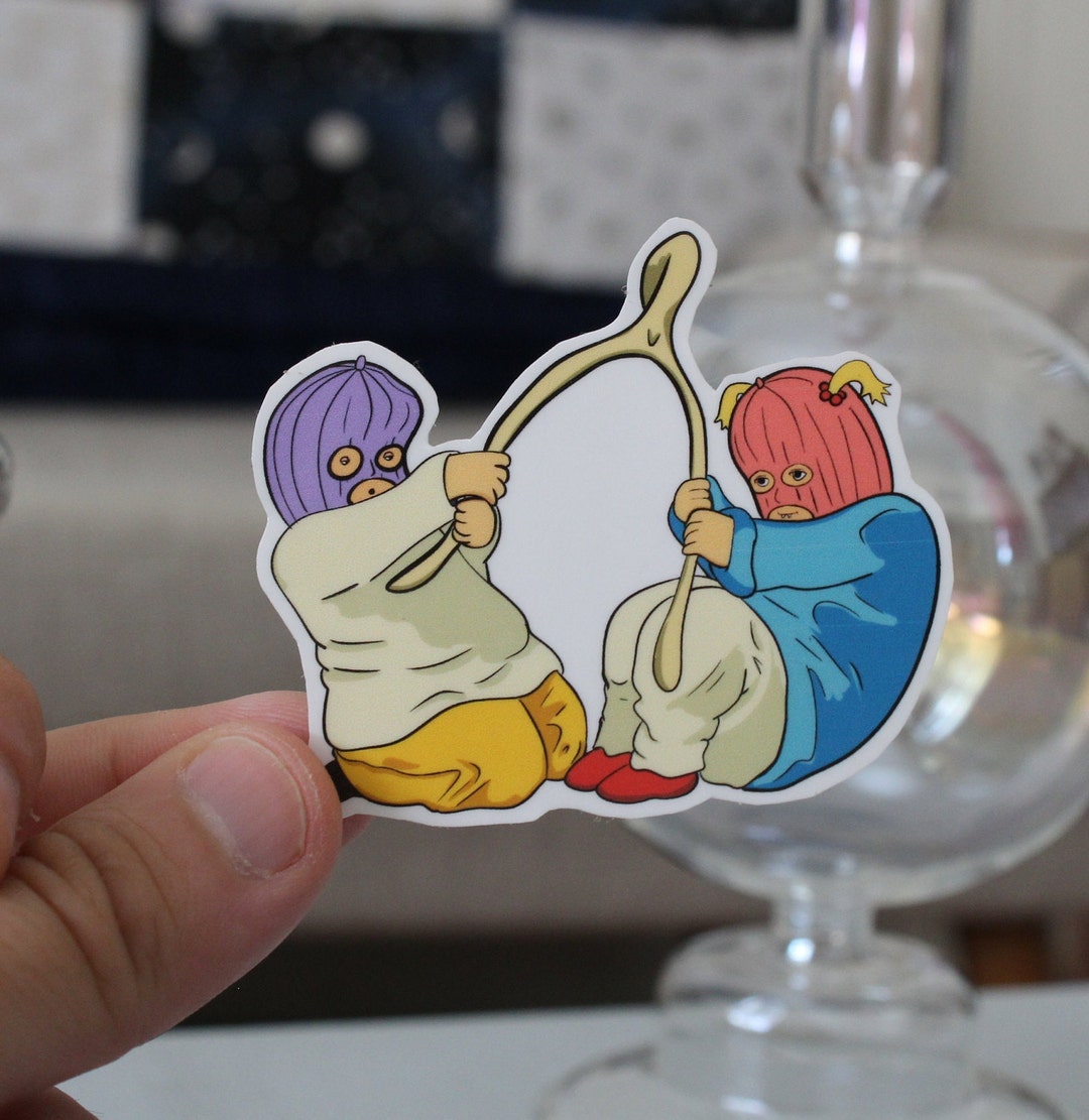Kids Breaking Wishbone Ski-mask Twins Sticker Lucky Mischief Makers ...