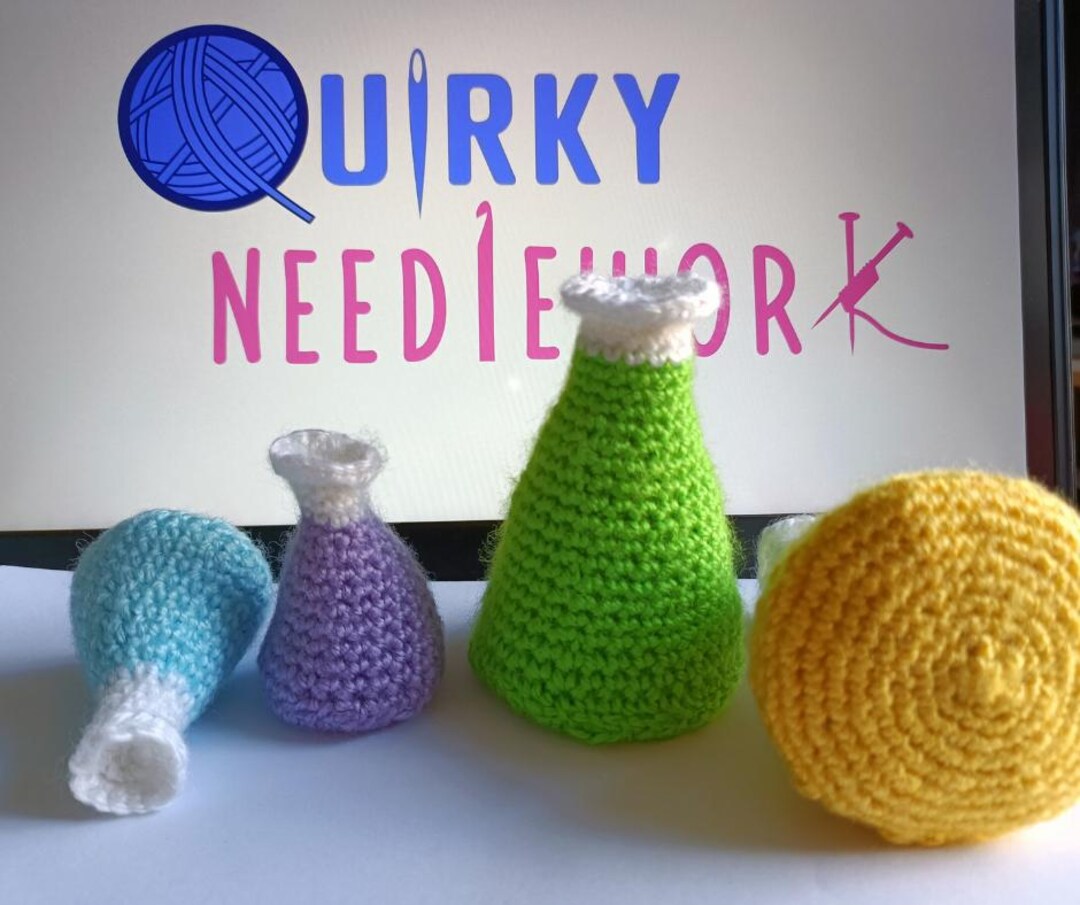 Crochet Chemistry Flasks conical and Round Bottom - Etsy