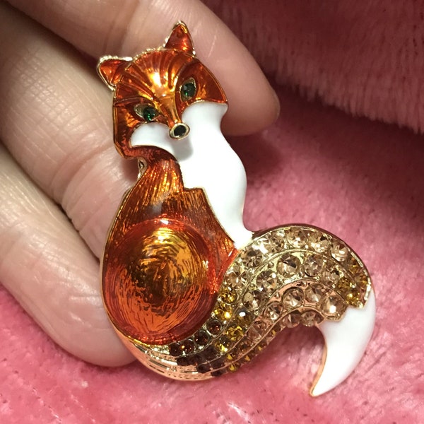 Fox Brooch - Etsy