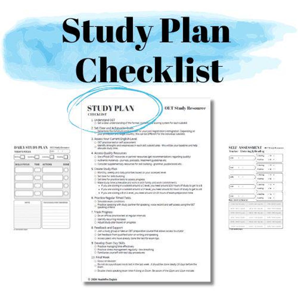 OET Study & Vocabulary Planner | OET Study Organizer Pdf | Occupational ...