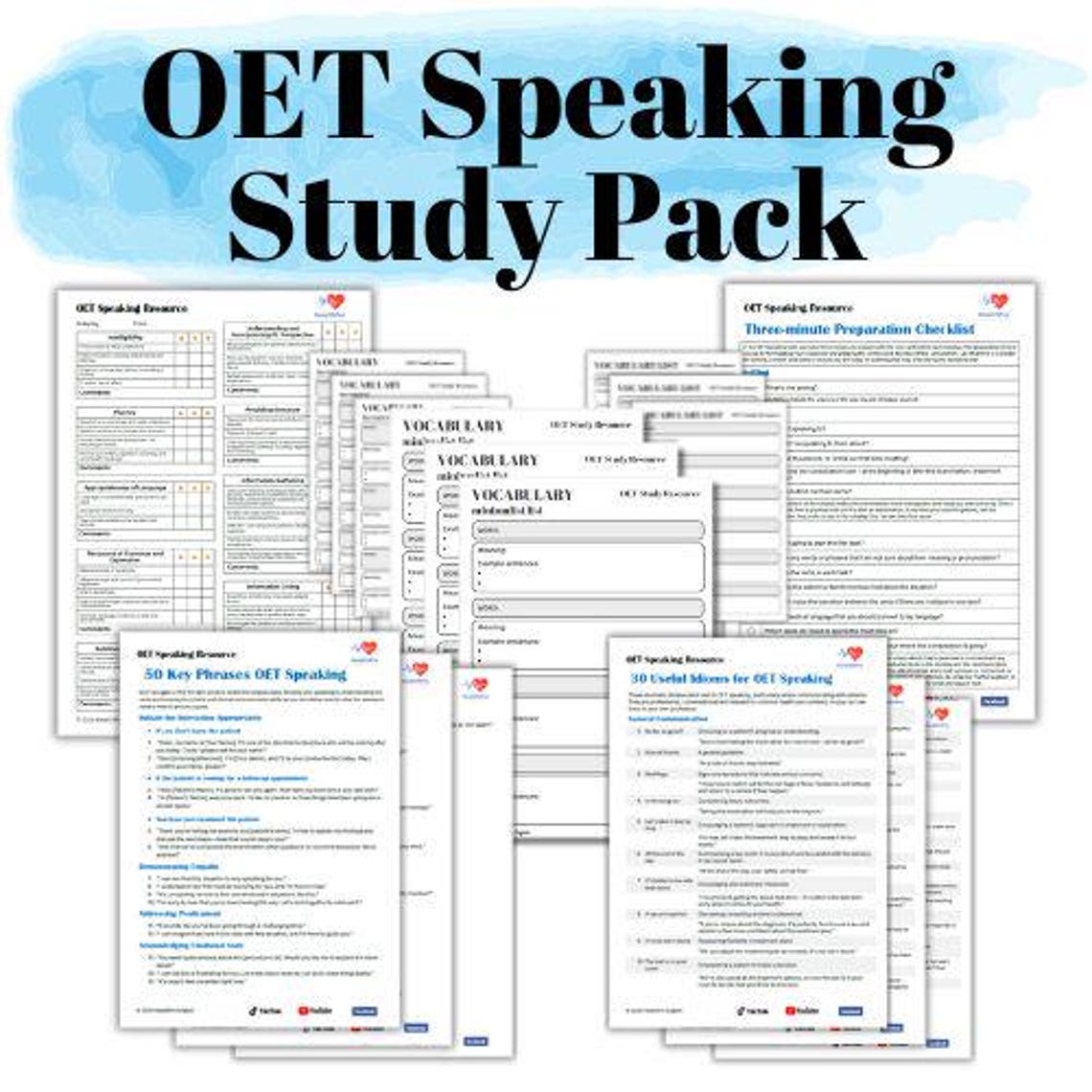 OET Speaking Study Package | OET Speaking Resources | OET Study ...