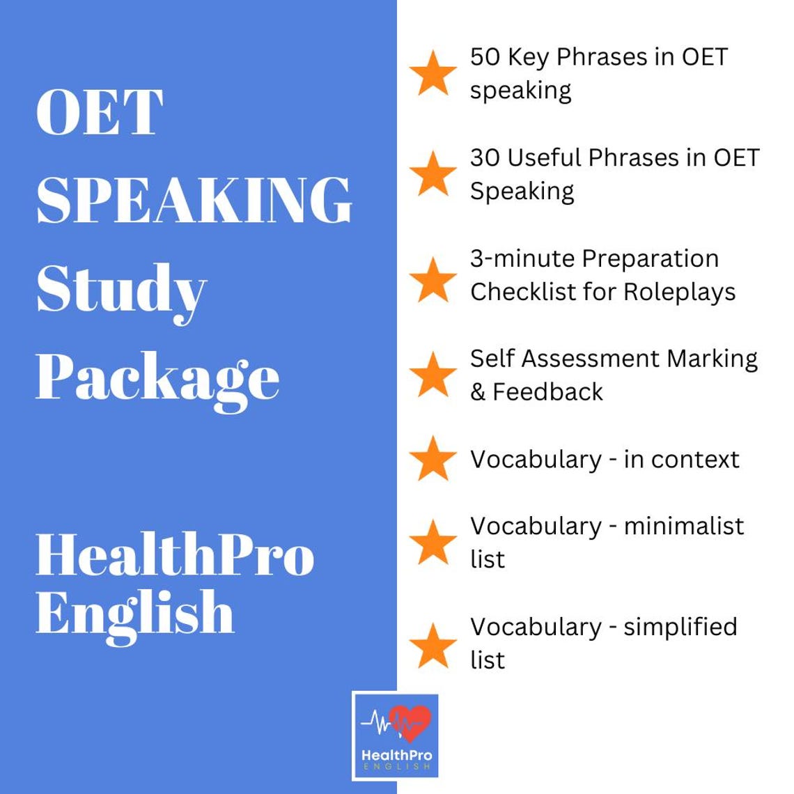 OET Speaking Study Package | OET Speaking Resources | OET Study ...