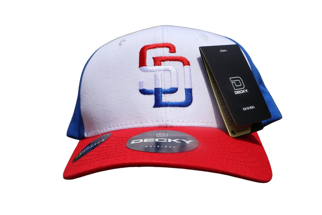San Diego Padres Hat, Embroidered, Red White and Blue for Dad, Mom ...