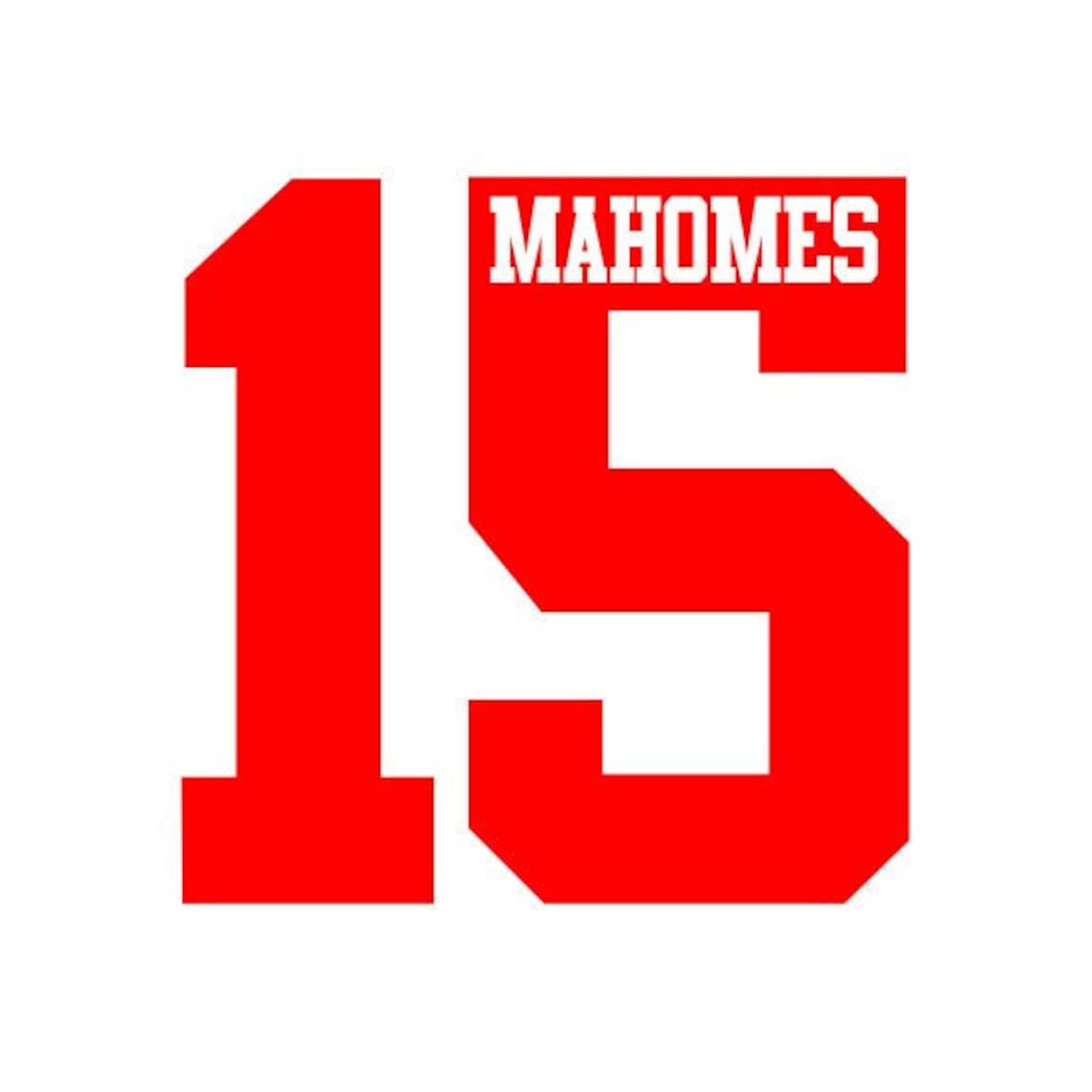 Patrick Mahomes #15 Permanent Vinyl Decal - Etsy