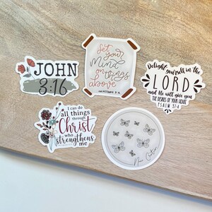 John 3:16 Stickers, Bible Verse Sticker Pack, Inspirational Stickers ...
