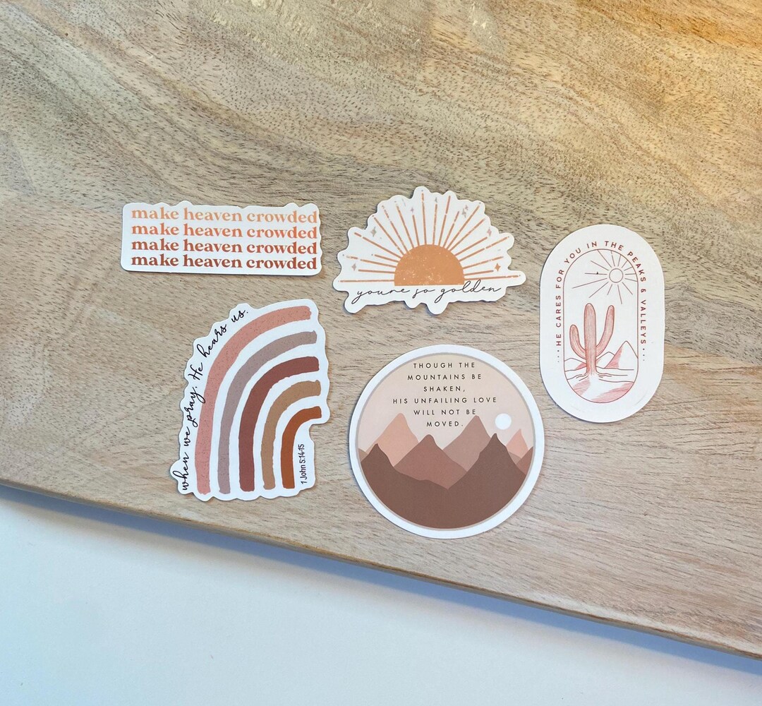 Make Heaven Crowded Stickers, Aesthetic Bible Verse Sticker Pack, Vinyl ...