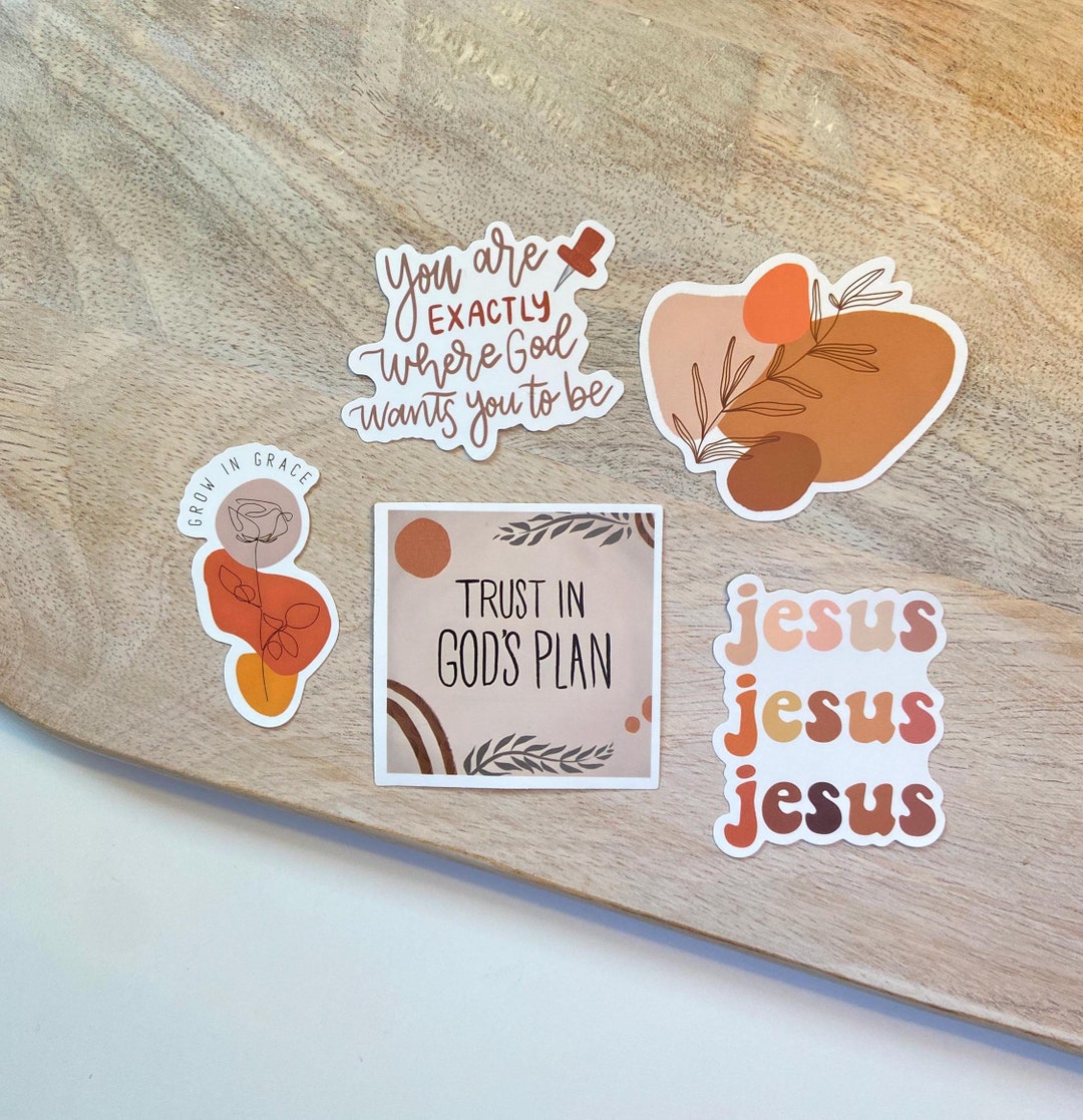Trust in God's Plan Stickers, Bible Verse Stickers, Cute Sticker Pack ...
