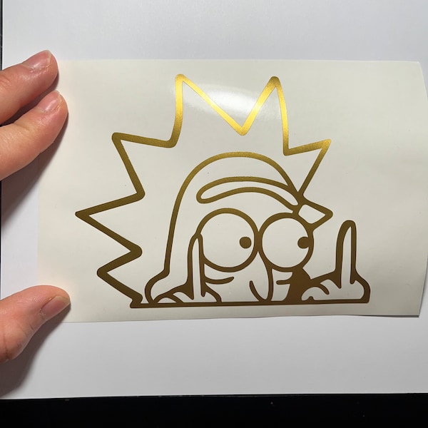 Rick and Morty Car Decal Middle Fingers - Etsy Ireland