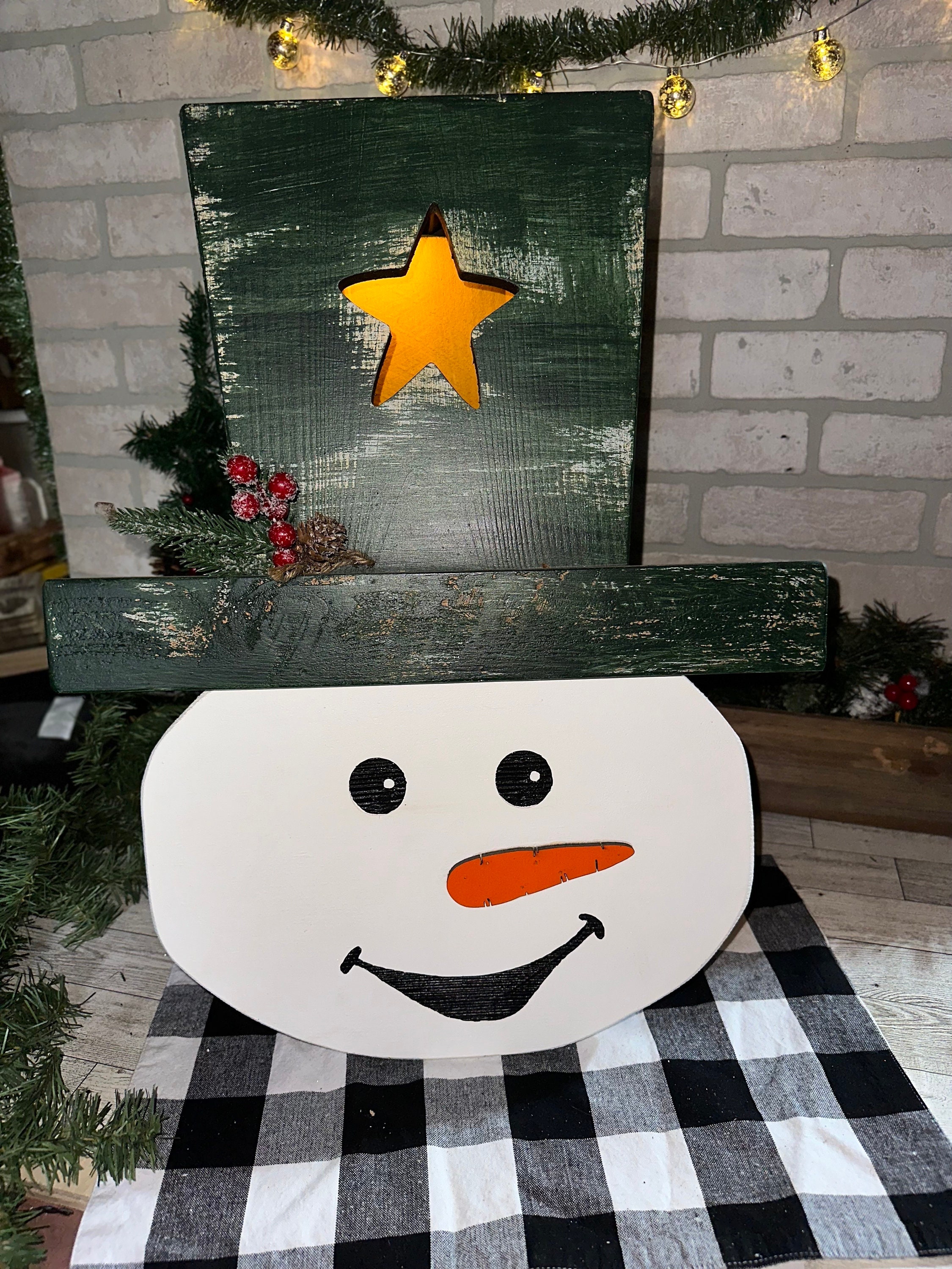 Solar Light up Snowman - Etsy