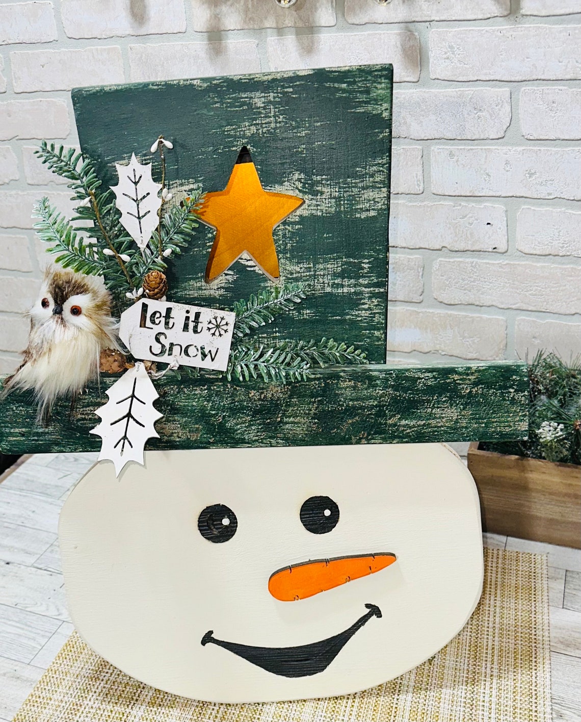 Solar Light up Snowman - Etsy