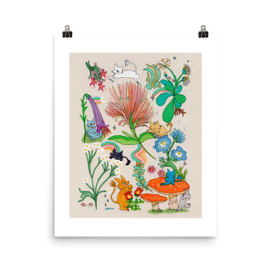 Botanical Beasts Poster Print - Etsy