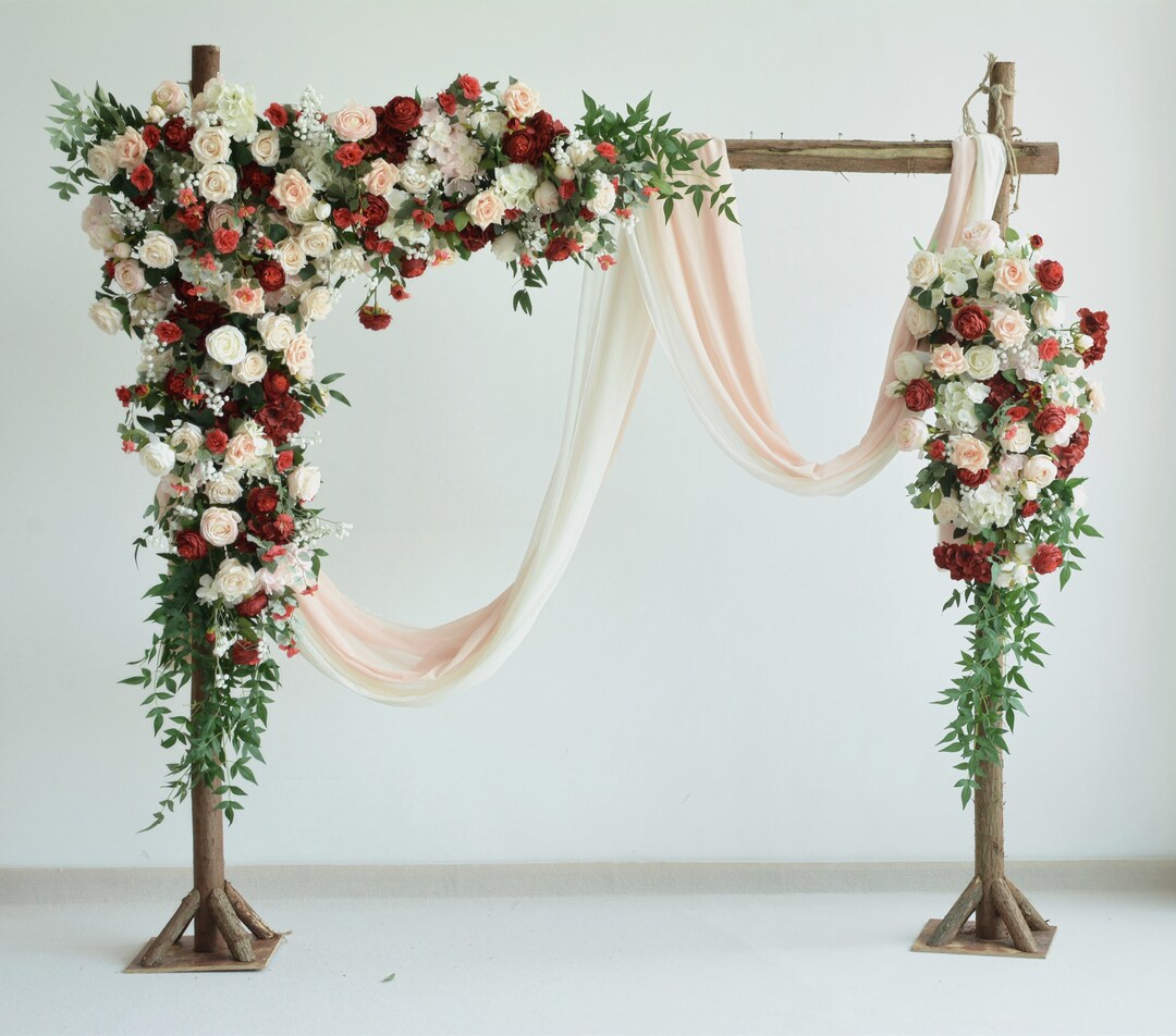 Wedding Arch Flower Arch Swag Spring Wedding Summer Wedding Floral ...