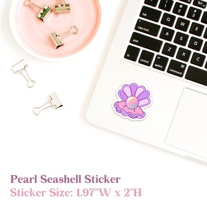 Pearl Seashell Sticker - Etsy