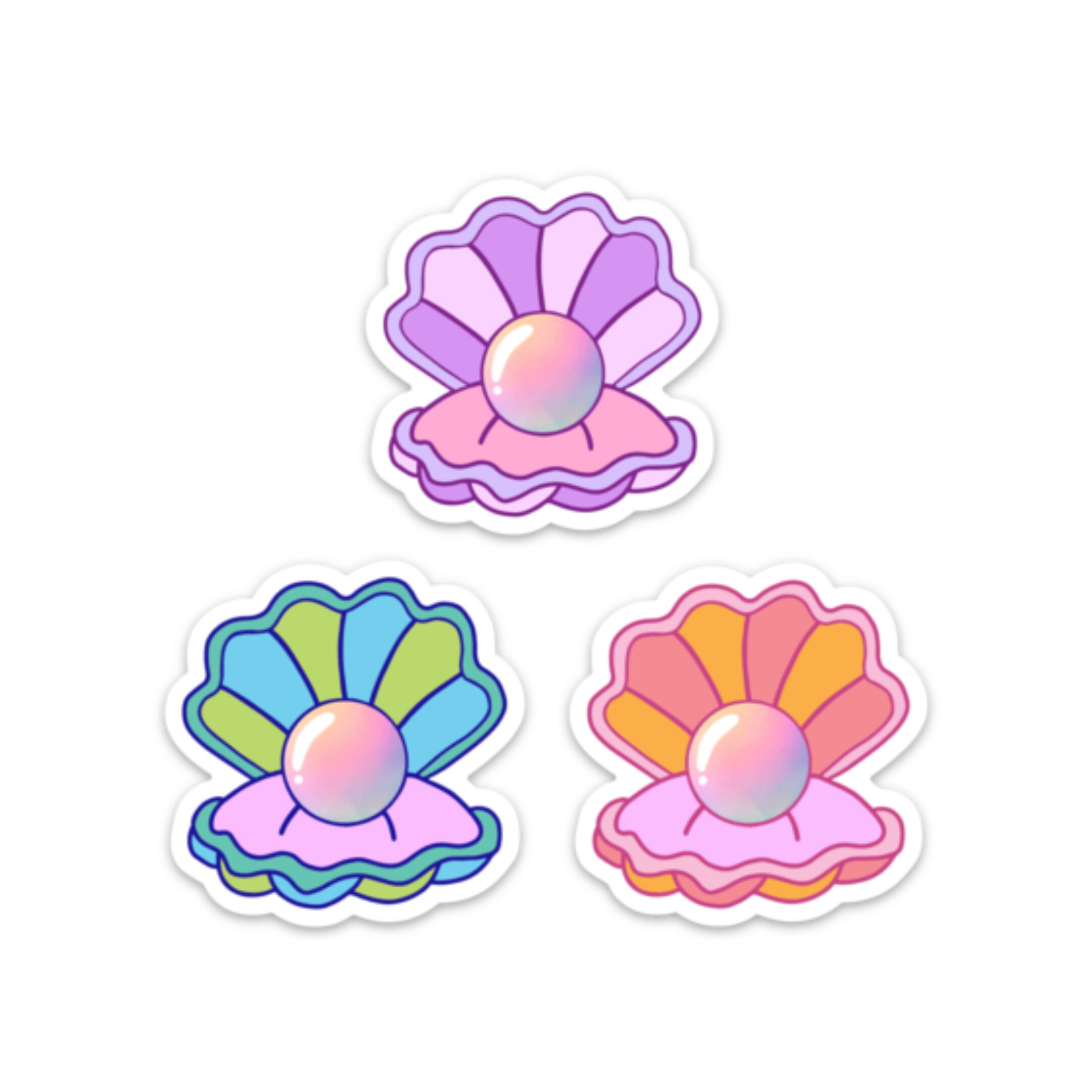 Pearl Seashell Sticker - Etsy