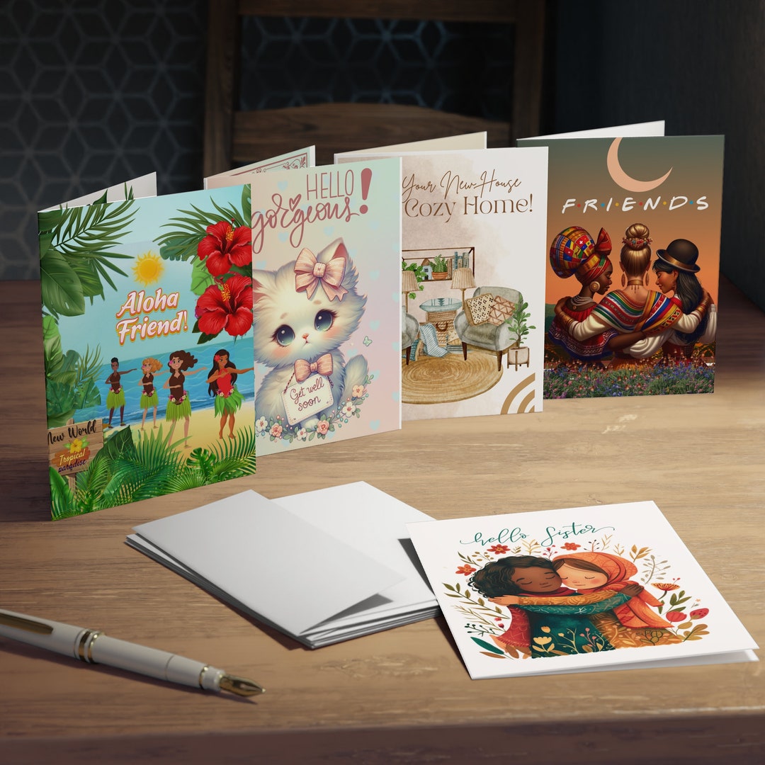 Multi-design Bible Verses JW Greeting Cards 5-pack Cute Get Well ...