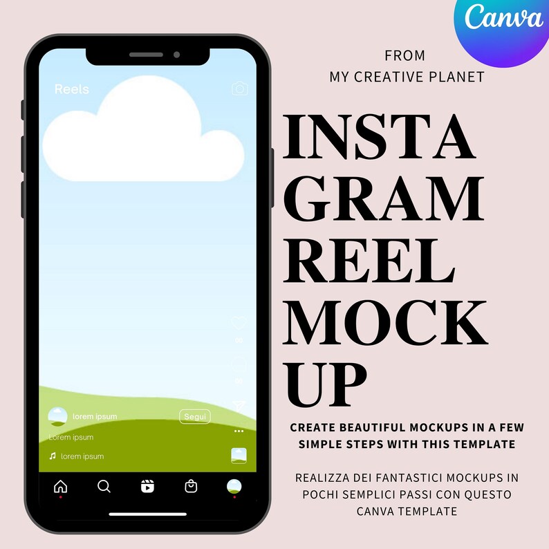 Instagram Mockups Canva Template - Etsy