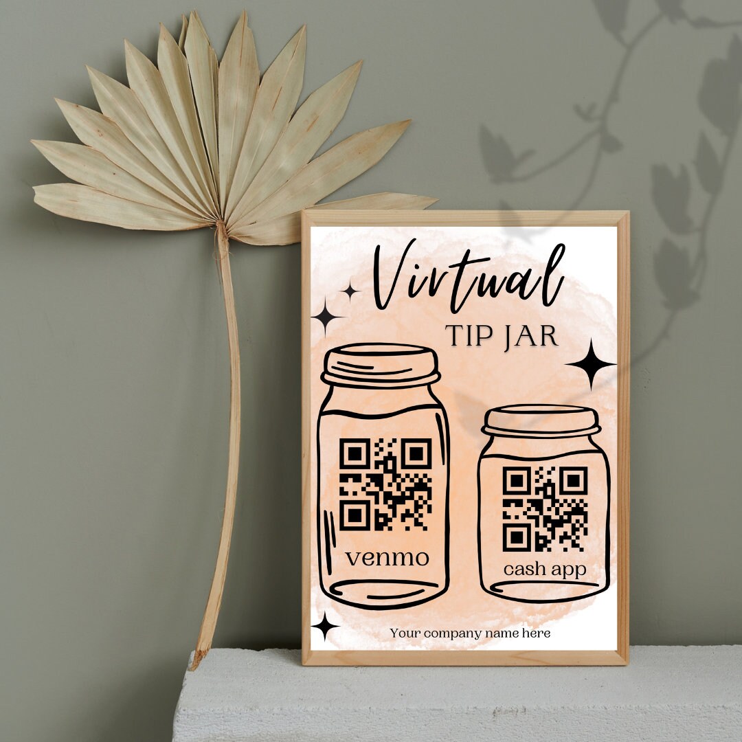 QR Code Template for a Virtual Tip Jar - Etsy