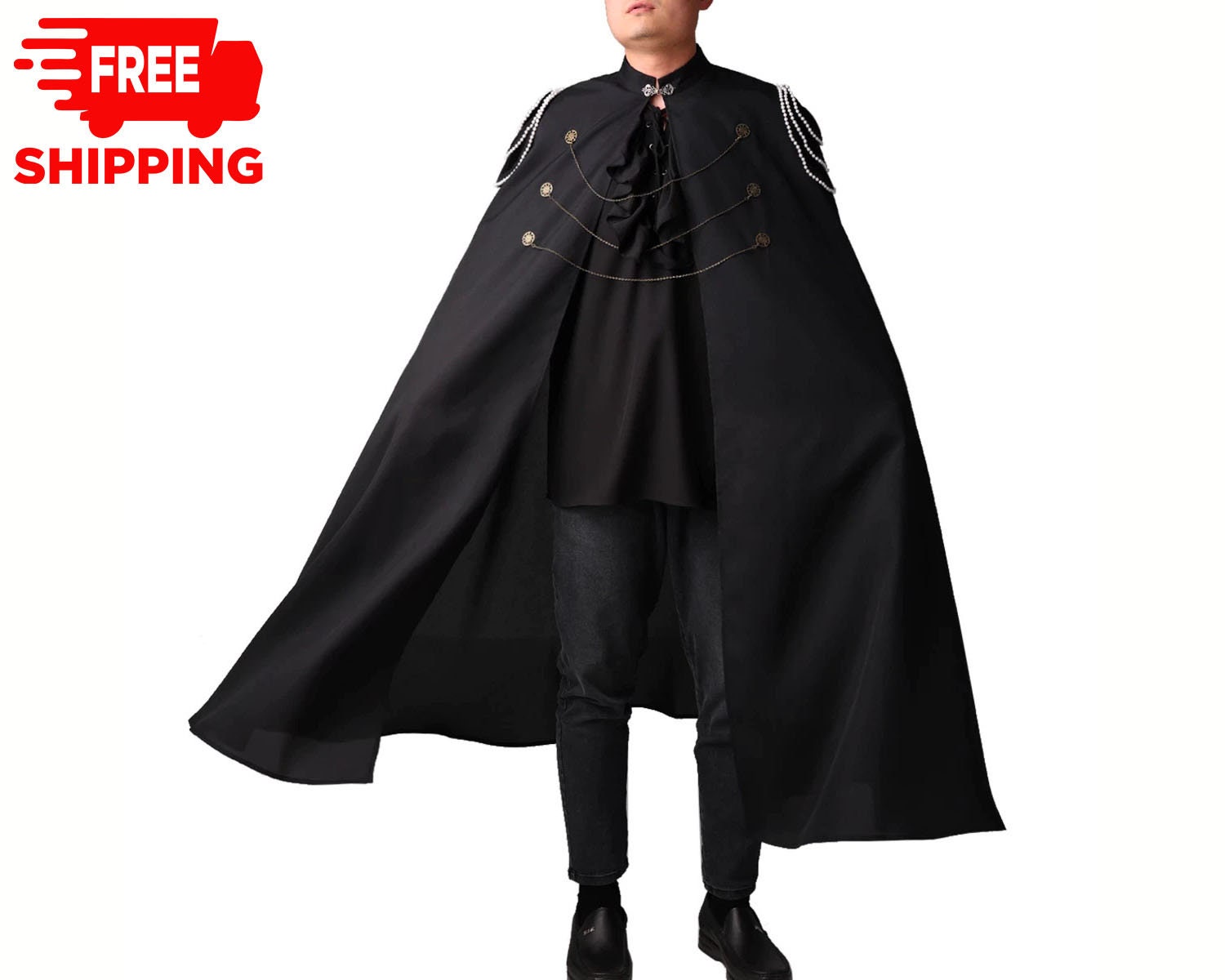 Medieval Viking Witch Cloak Gothic Larp Vampire Cape Ren - Etsy