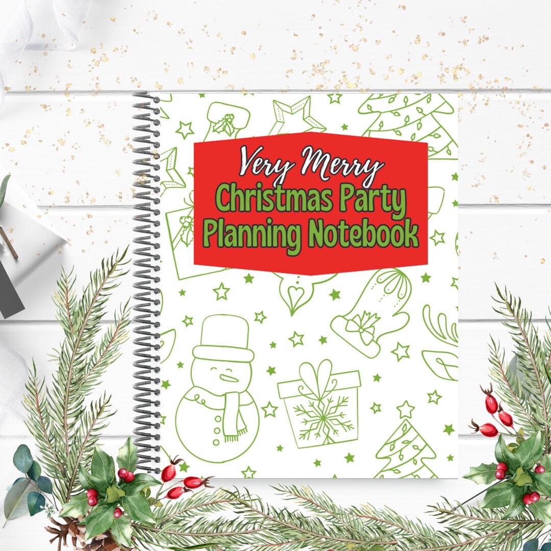 Very Merry Christmas Party Planning Notebook, Holiday Party Planner ...