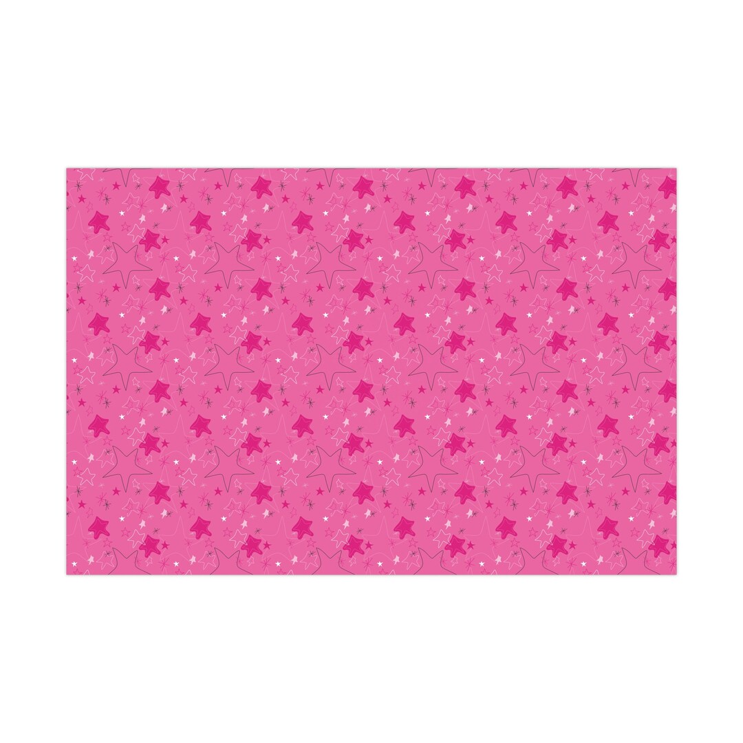 Starry Pink Gift Wrap Papers - Etsy
