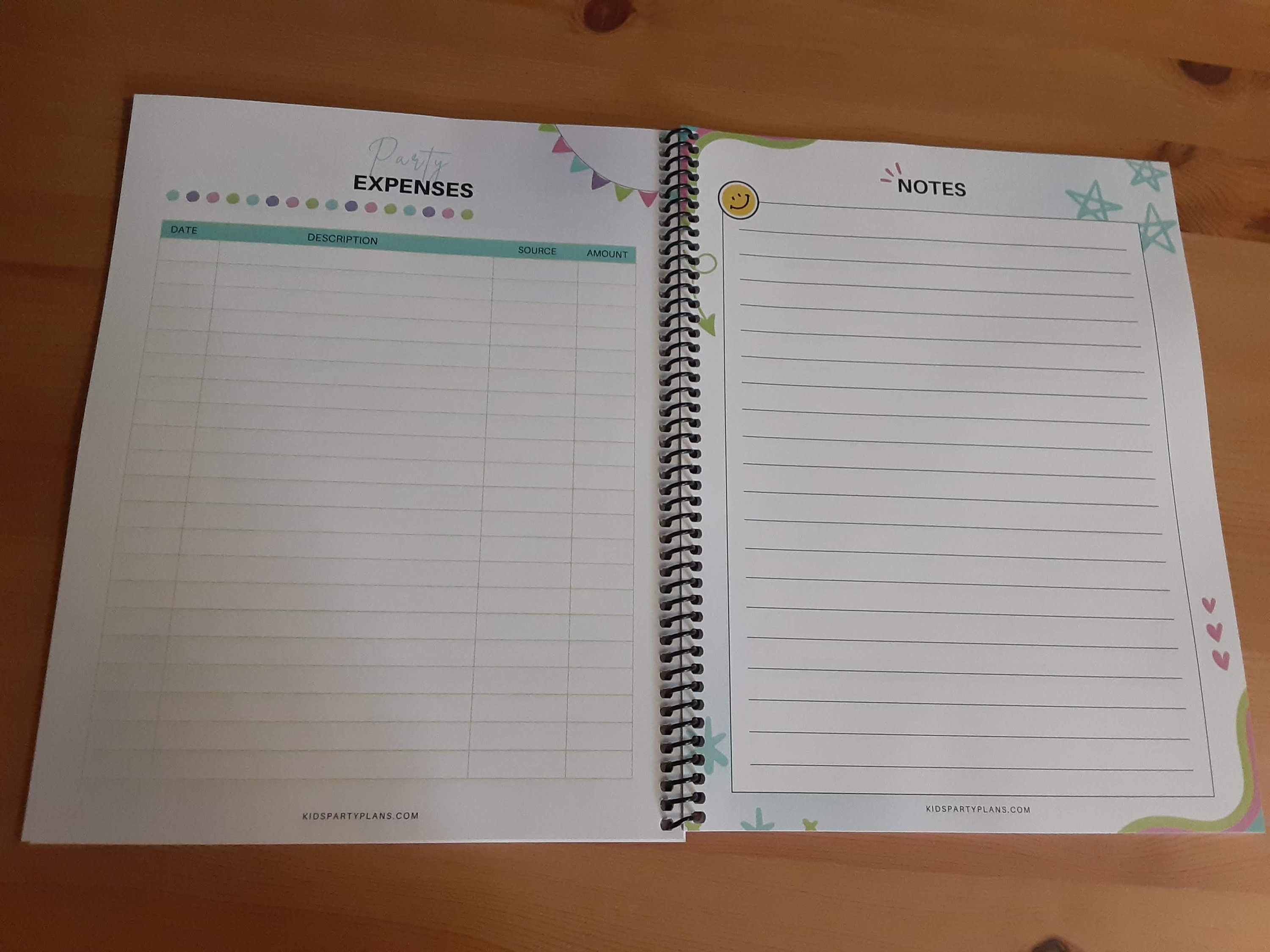 Best Day Ever Party Planning Notebook: Spiral Bound Printed Birthday ...