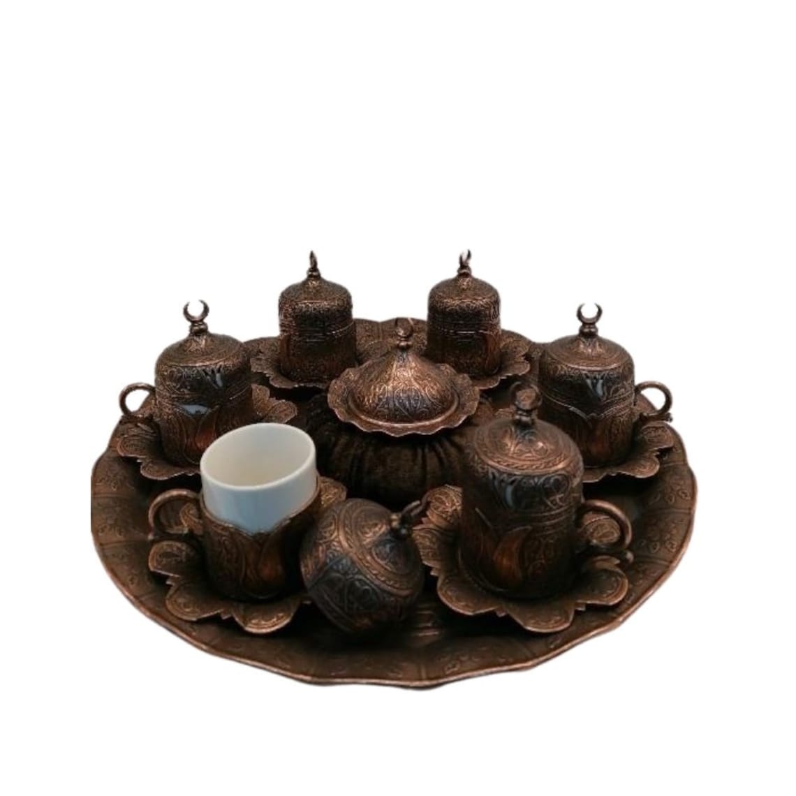6 Piece Coffee Set Copper - Etsy