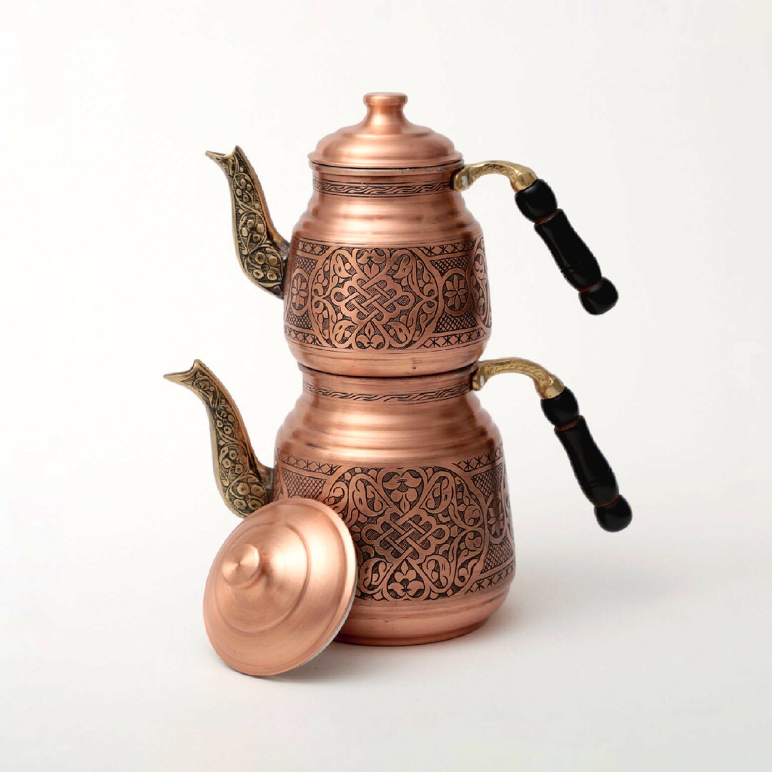 Engraved Copper HEAVY TEA POT Traditional Copper Tea Pot - Etsy