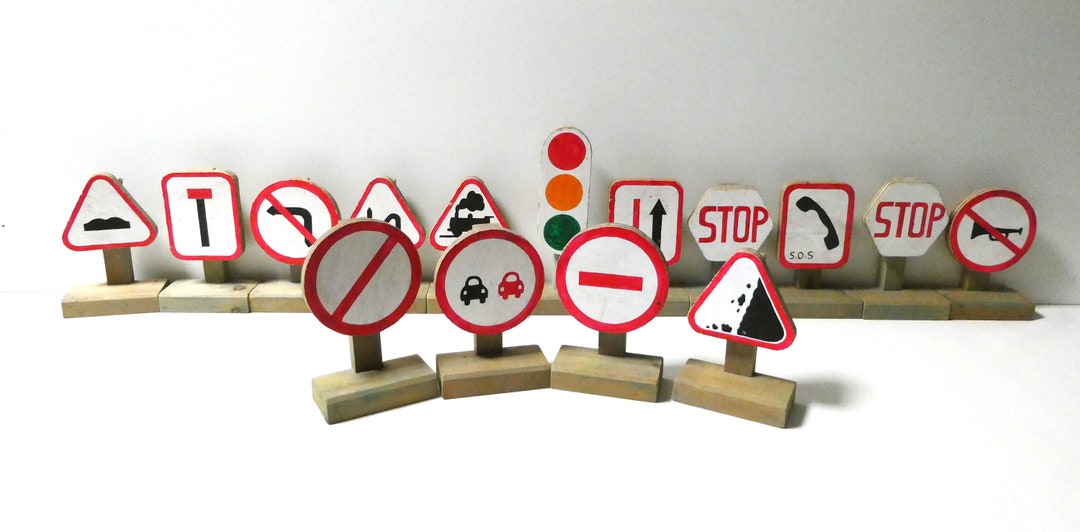 Old Wooden Toys: Road Signs 1970 1980 - Etsy