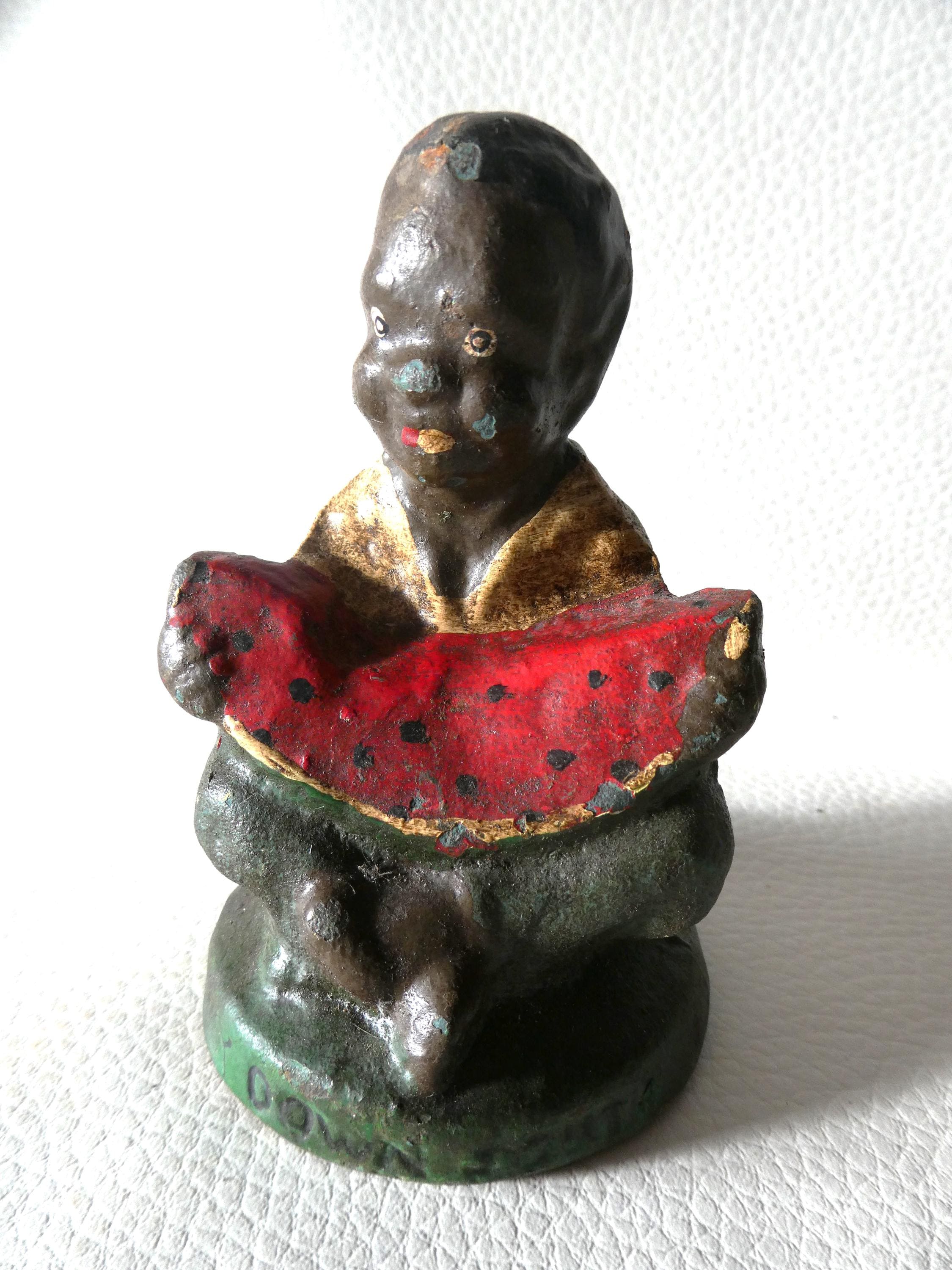 Black Man Eating Watermelon Statue