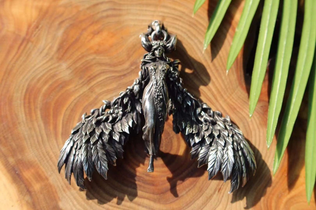 Flower Fairy Necklace Pendant, Gorgeous Delicate Winged Fairy Necklace ...
