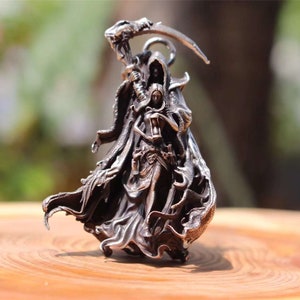 Nether Guardian Necklace Pendant, Retro 925 Sterling Silver Death ...