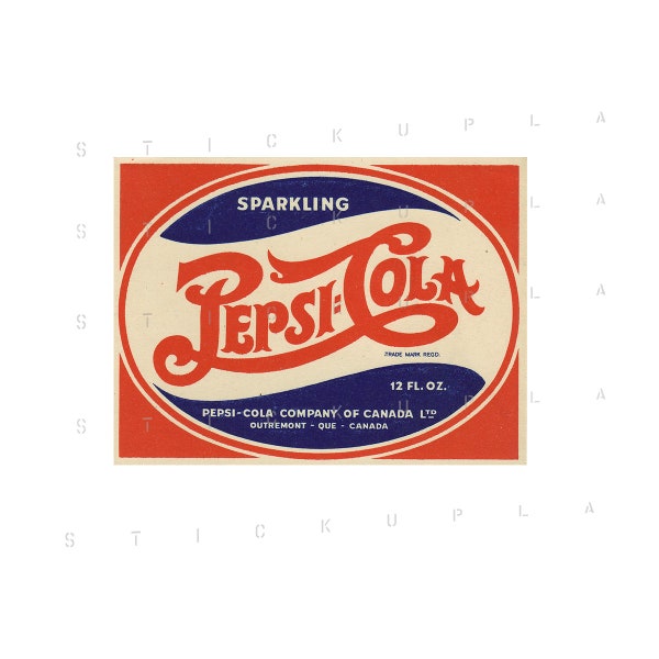 Pepsi Cola Label - Etsy