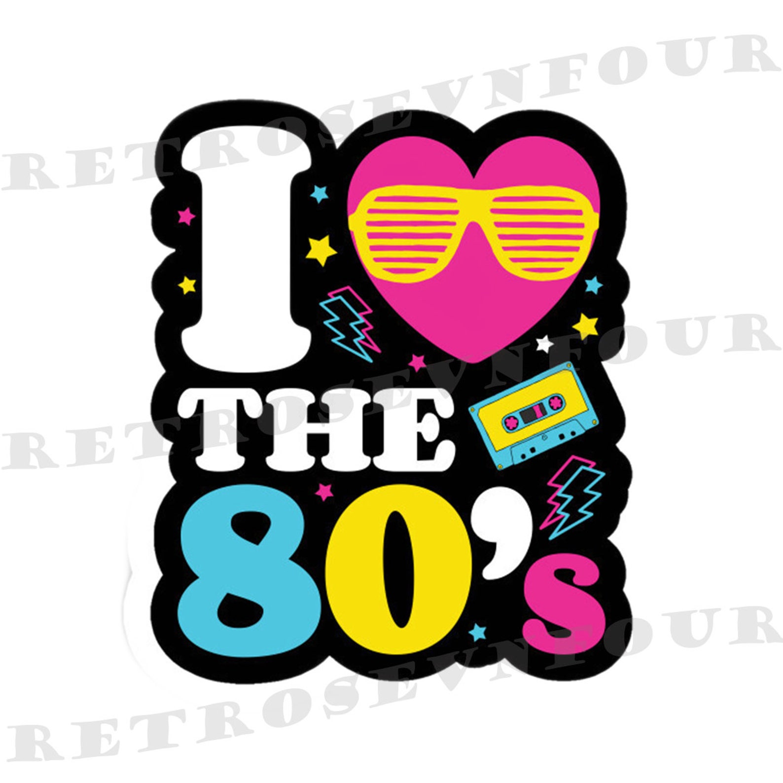 80's Luv Vintage Vinyl Sticker - Etsy