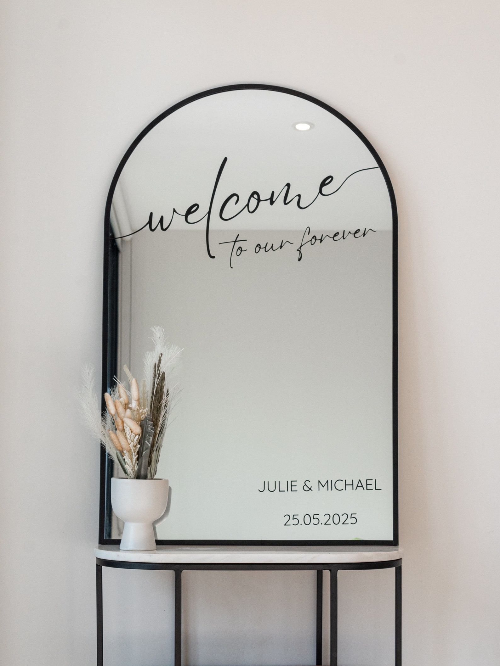 Wedding Selfie Mirror Vinyl Decal - Personalised Vinyl Decal for ...